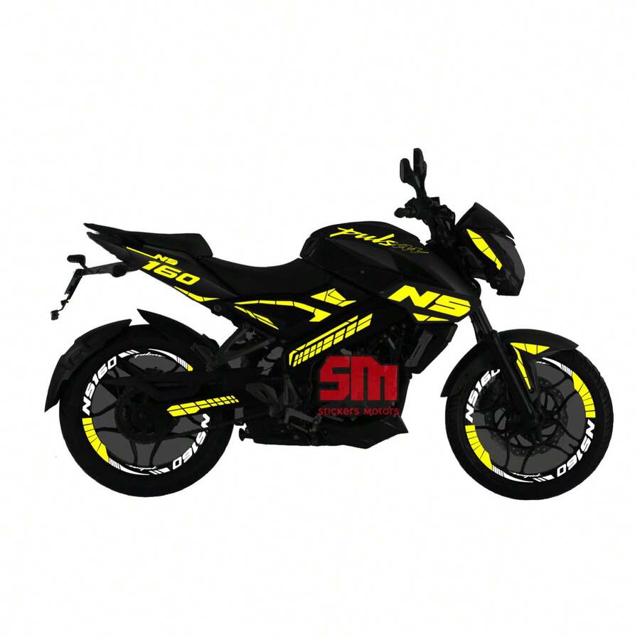 Kit Stickers Pulsar NS 160, Kit Stickers reflejante para tapas y Rines ...