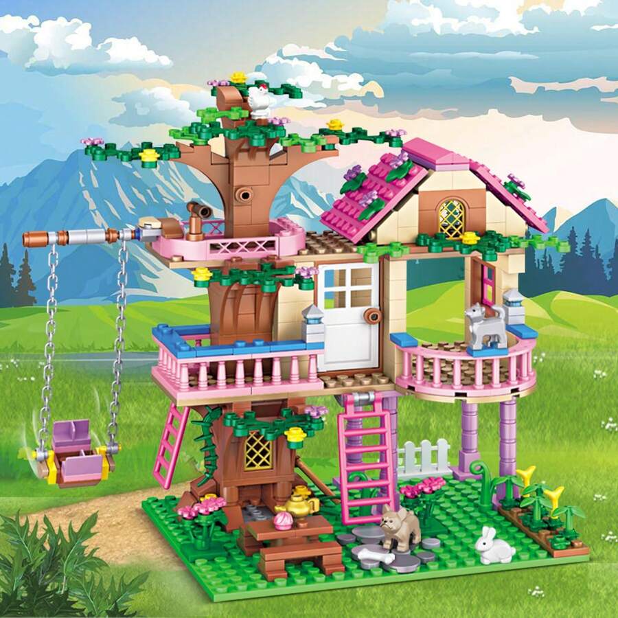 Dream City Friendship Tree House Princess Castle Swinging On A Swing ...