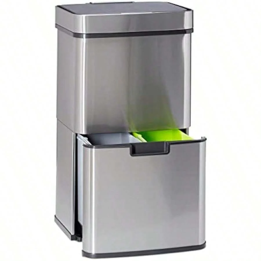 Waste Separation System With 3 Compartments With Sensor 60 L 3 Bins ...