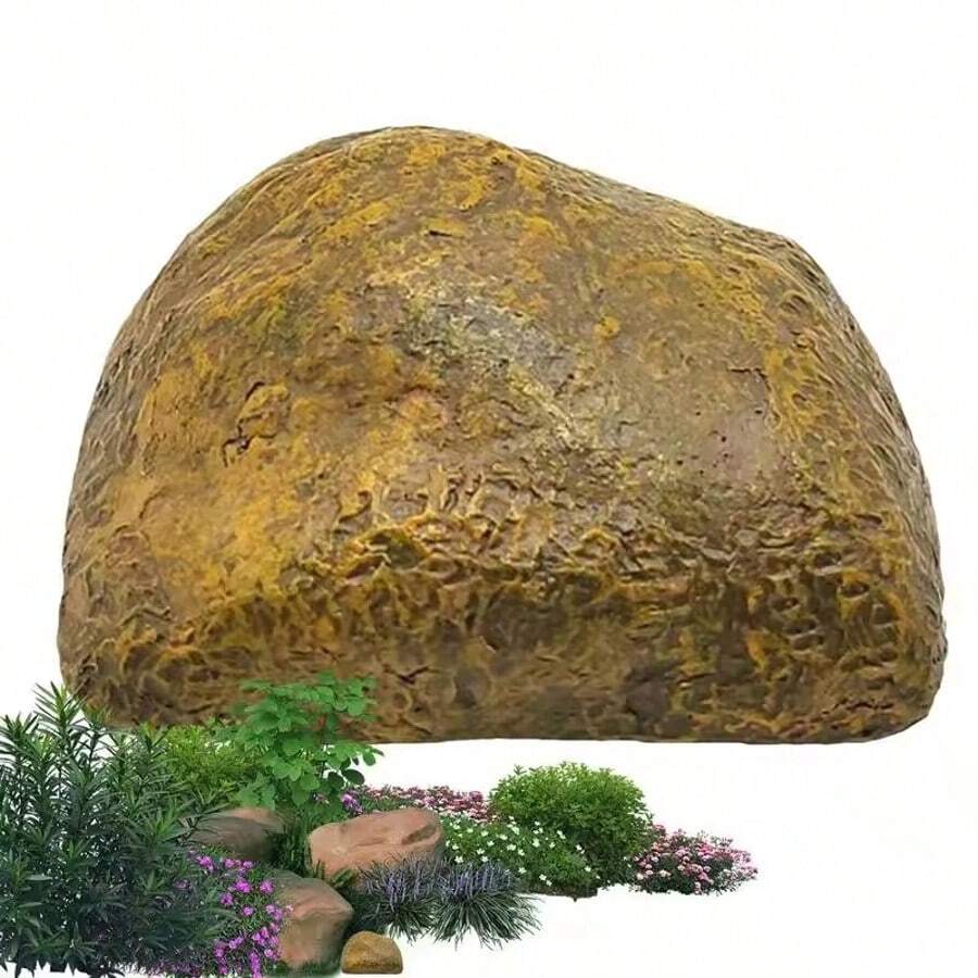 Stone Key Box Simulation Stone Outdoor Courtyard Hidden Door Key Box ...