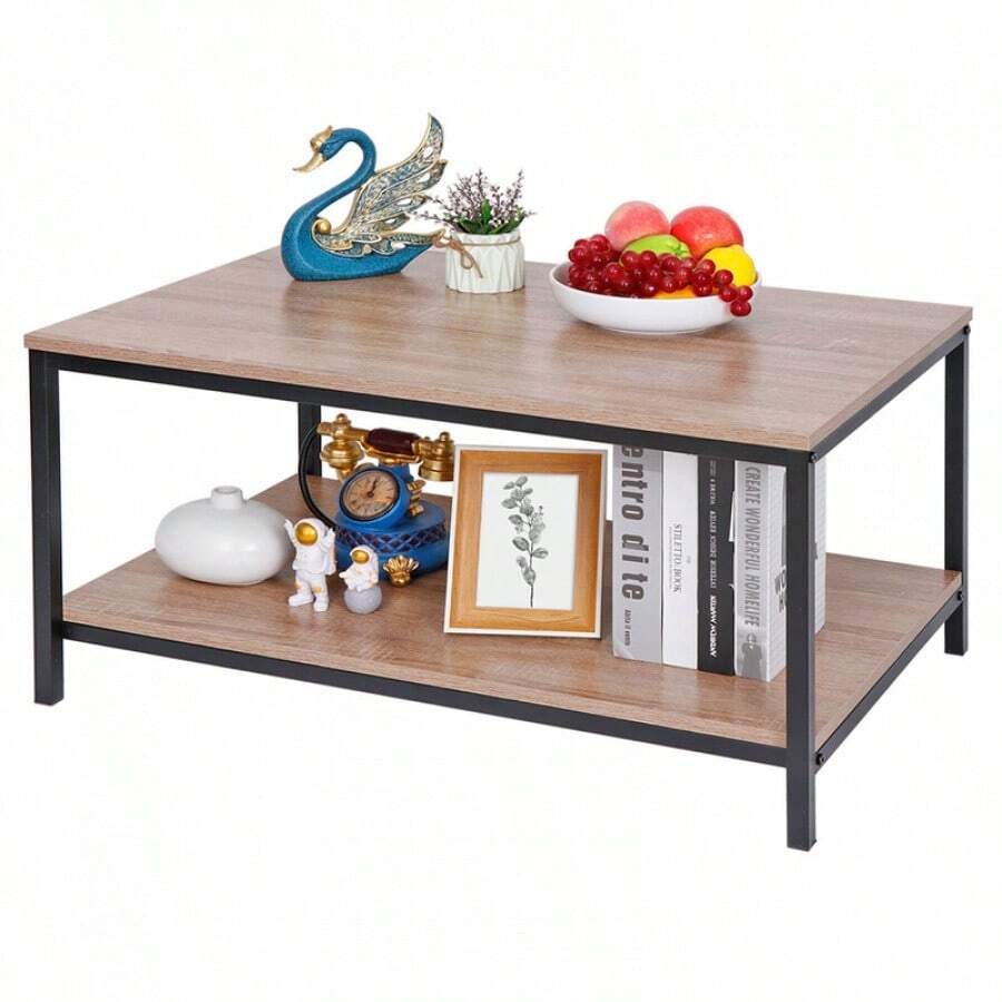 Durable Coffee Table W/Storage Shelf Cozy Coffee Table Home Use Tea ...