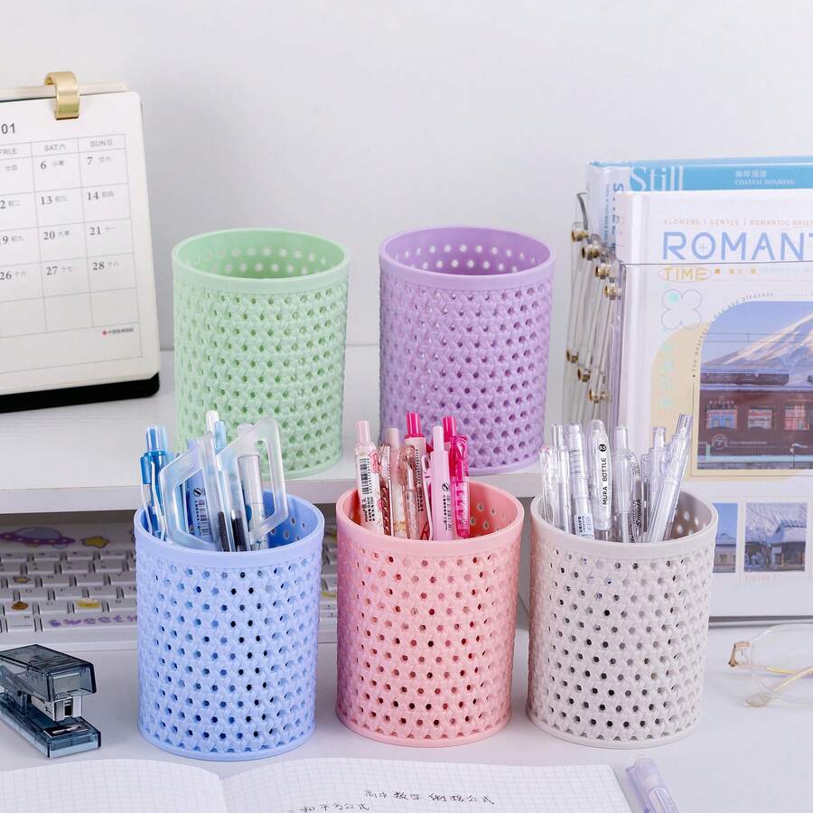 Student Pen Holder Desktop Cute Korean Version Girl Heart Simple And ...