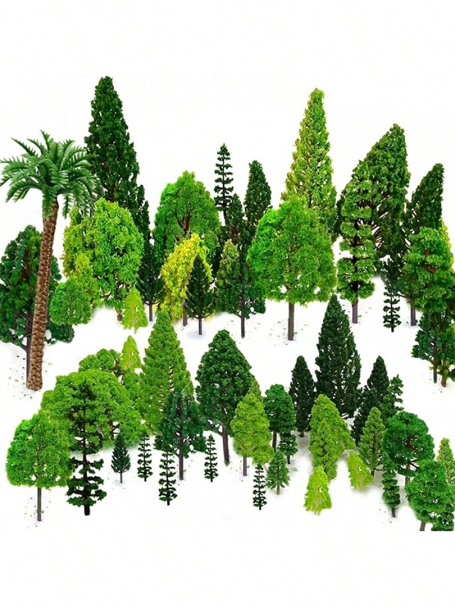 Mixed Model Trees, 29pcs, 1.5-6 Inch(4-16 Cm), Ho Scale Bushes, Diorama ...