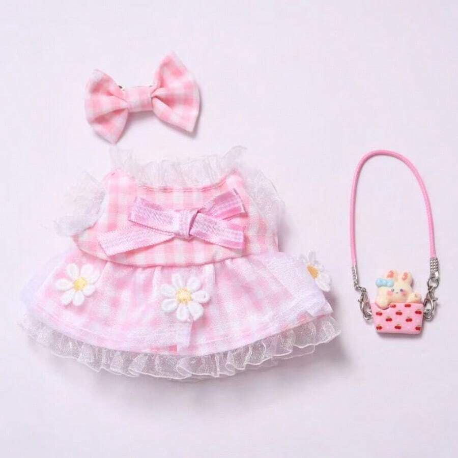 [Dolls' Clothes Only] 1st & 2nd Gen Labubu Pendant Outfit - Daisy Plaid ...