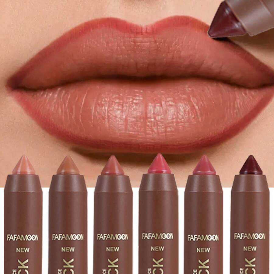 FAFAMOON 1 Pc Matte Lipstick Pencil, Smudge-Proof And Transfer ...