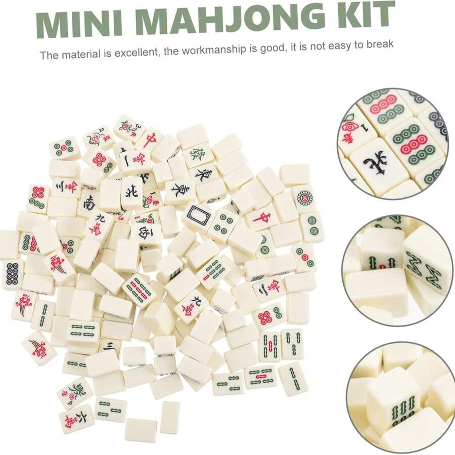 Professional Chinese Mahjong Game Set Double Happiness (Green) With 146 ...