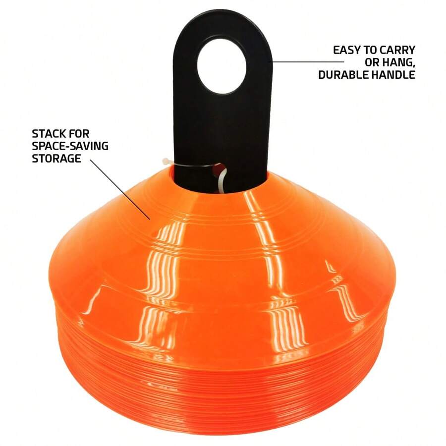 Orange Low-Profile Sports Training Cones, 25 Piece, Plastic | SHEIN USA