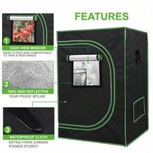 Mylar Hydroponic Grow Tent With Observation Window And Floor Tray Plant ...