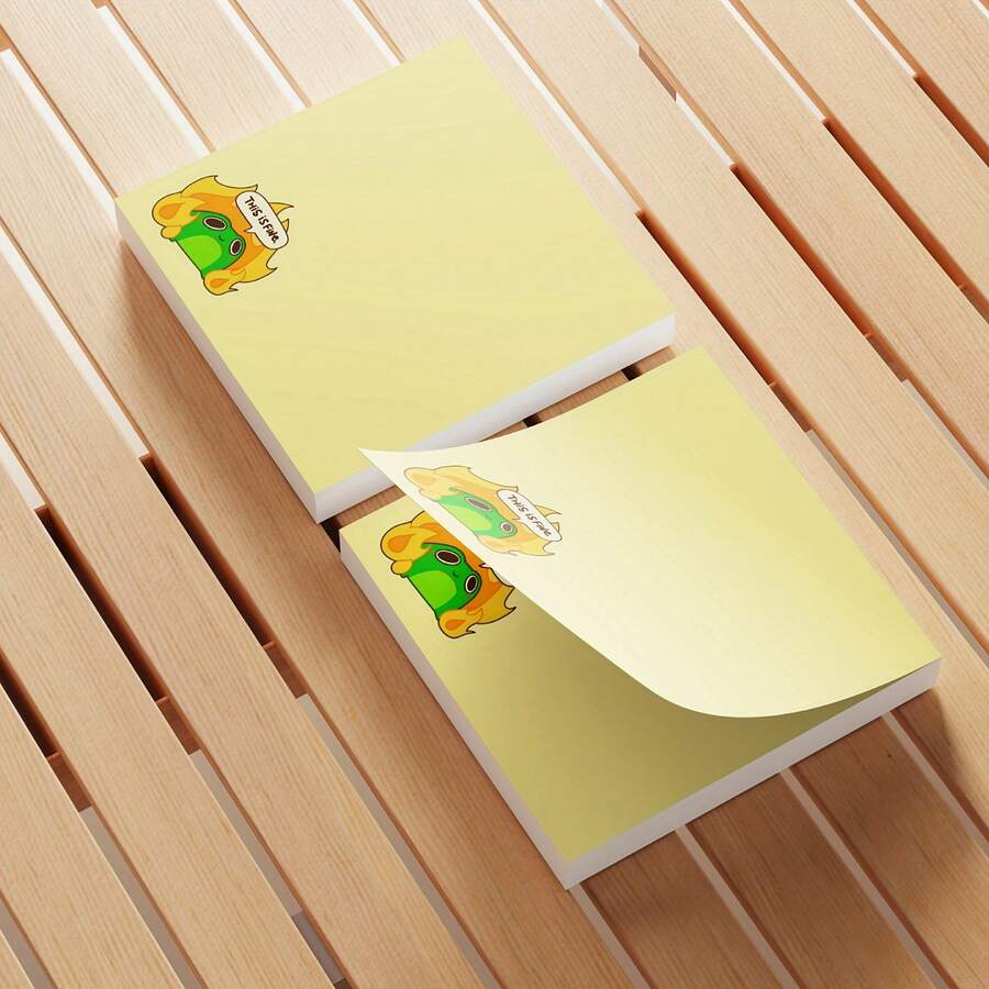 New Fun "This Is Fine" Notes, 3x3 Inches, Humorous Office And School ...
