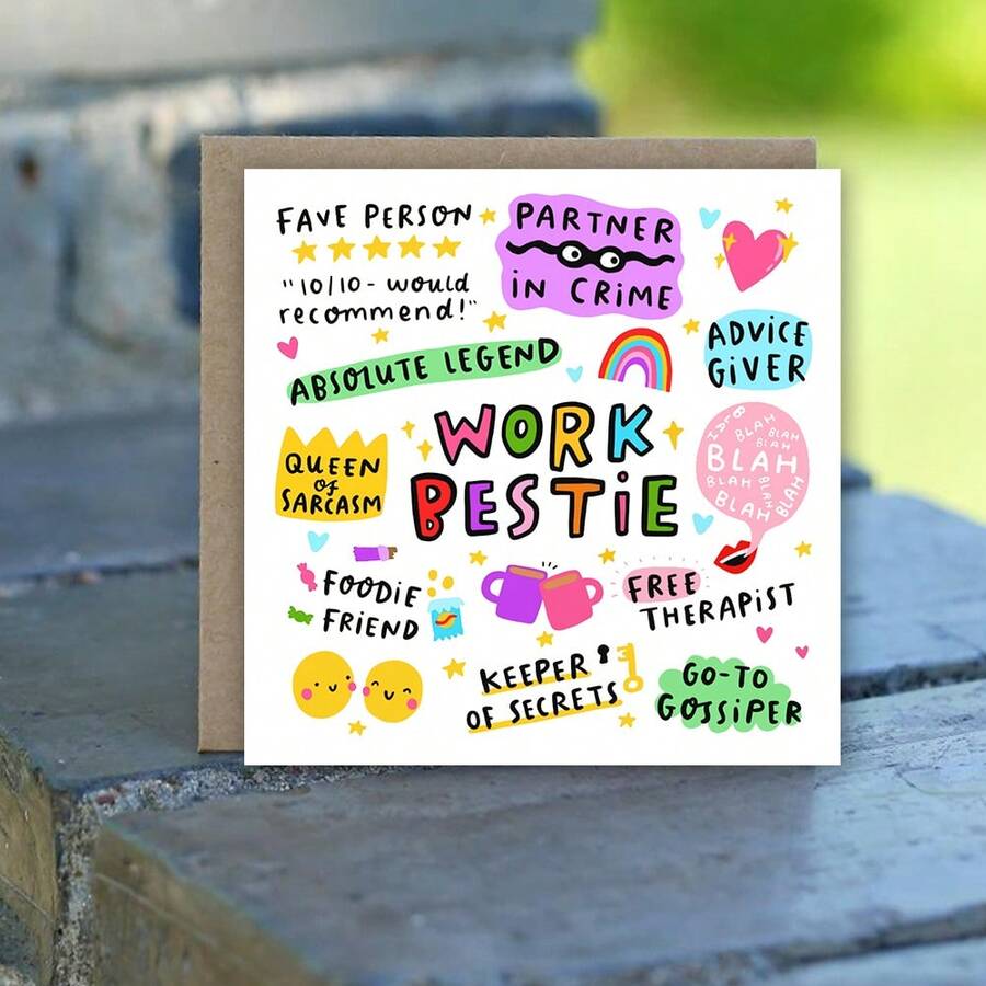 Work Buddy Cards, Office Work Anniversary Cards, Cards For Coworkers ...
