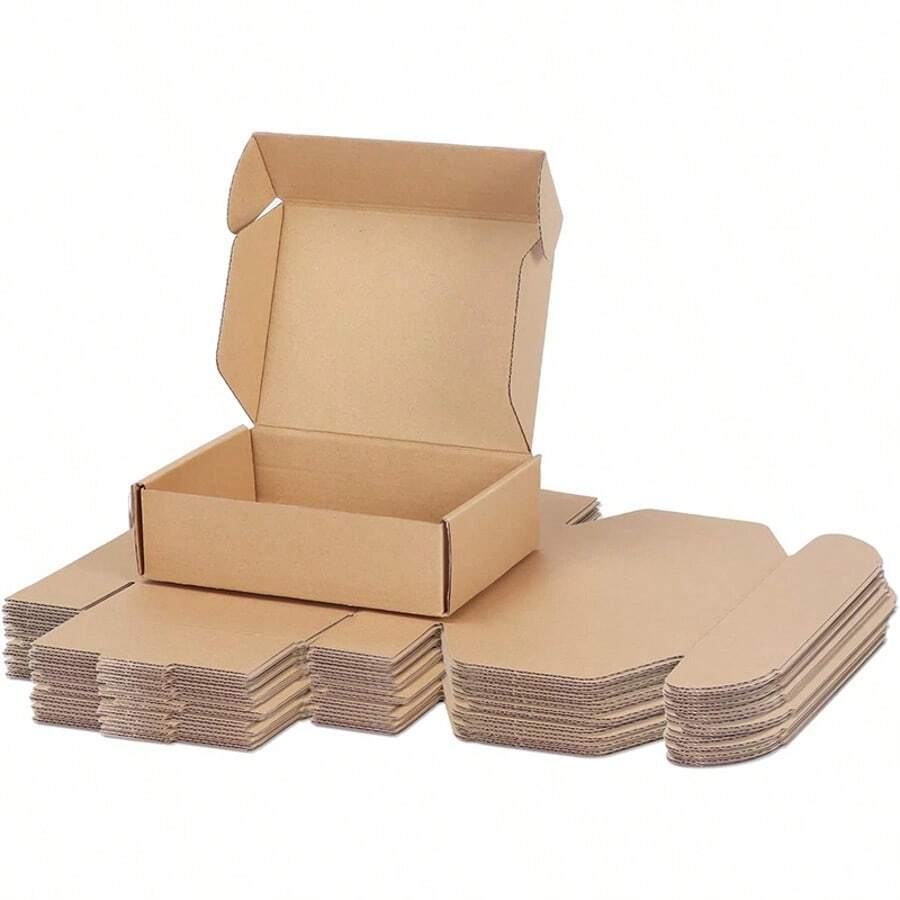 7x5x2 Inch Shipping Boxes Bulk 25 Pack Brown, Tab Lock Tuck Top Mailer ...