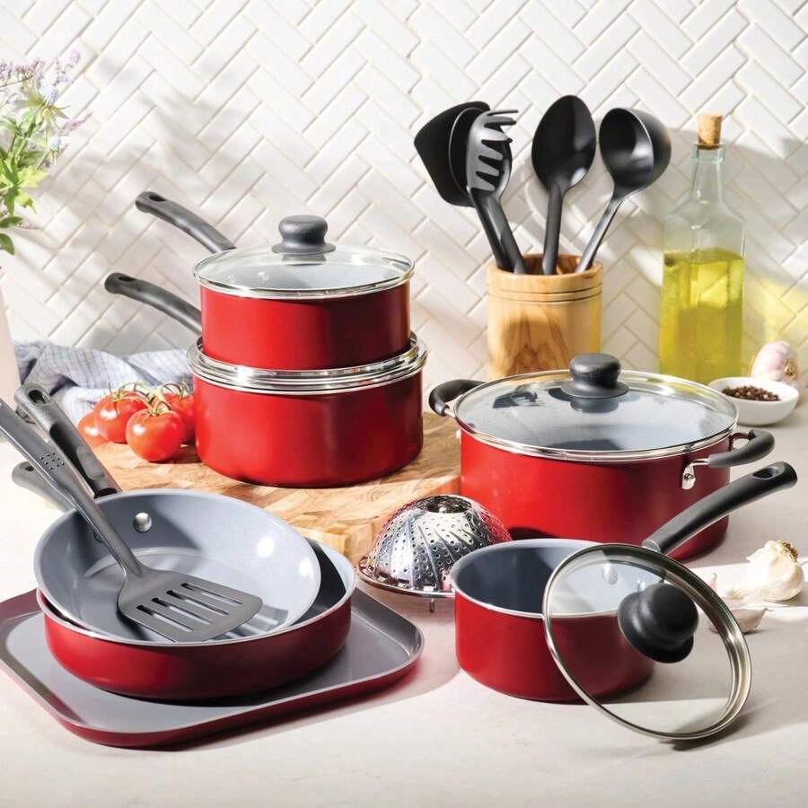 18 Piece CERAMIC Cookware Set--- | SHEIN USA