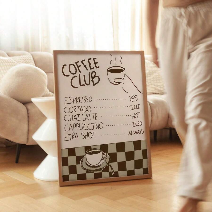 1PC Retro Coffee Menu Poster - Vintage Kitchen Wall Art, Espresso ...