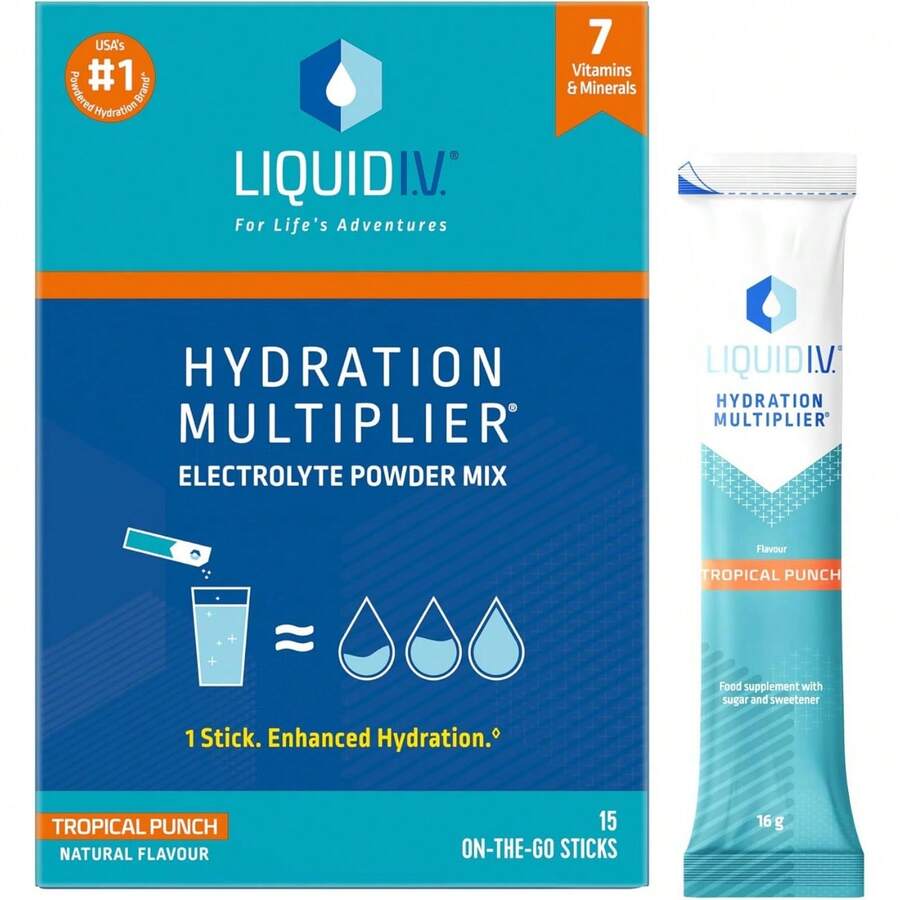 Liquid I.V. Hydration Sachets | Strawberry | Electrolyte Powder Mix | 3 ...