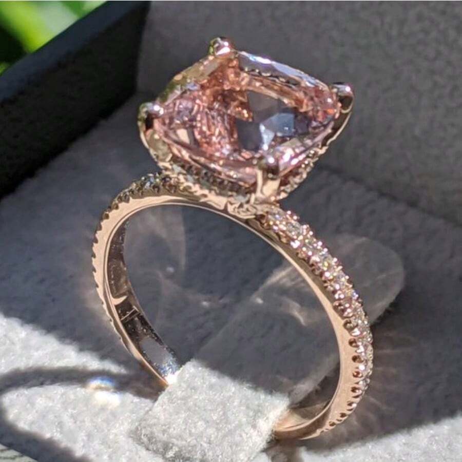 1pc Women Fashion Ring, Minimalist & Elegant Alloy Zirconia Inlaid Ring ...