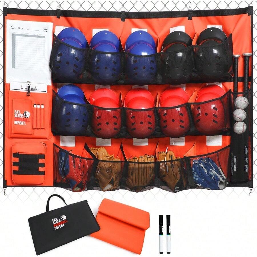Hanging Helmet Bag For Baseball Softball Dugout Organizer Storage For ...