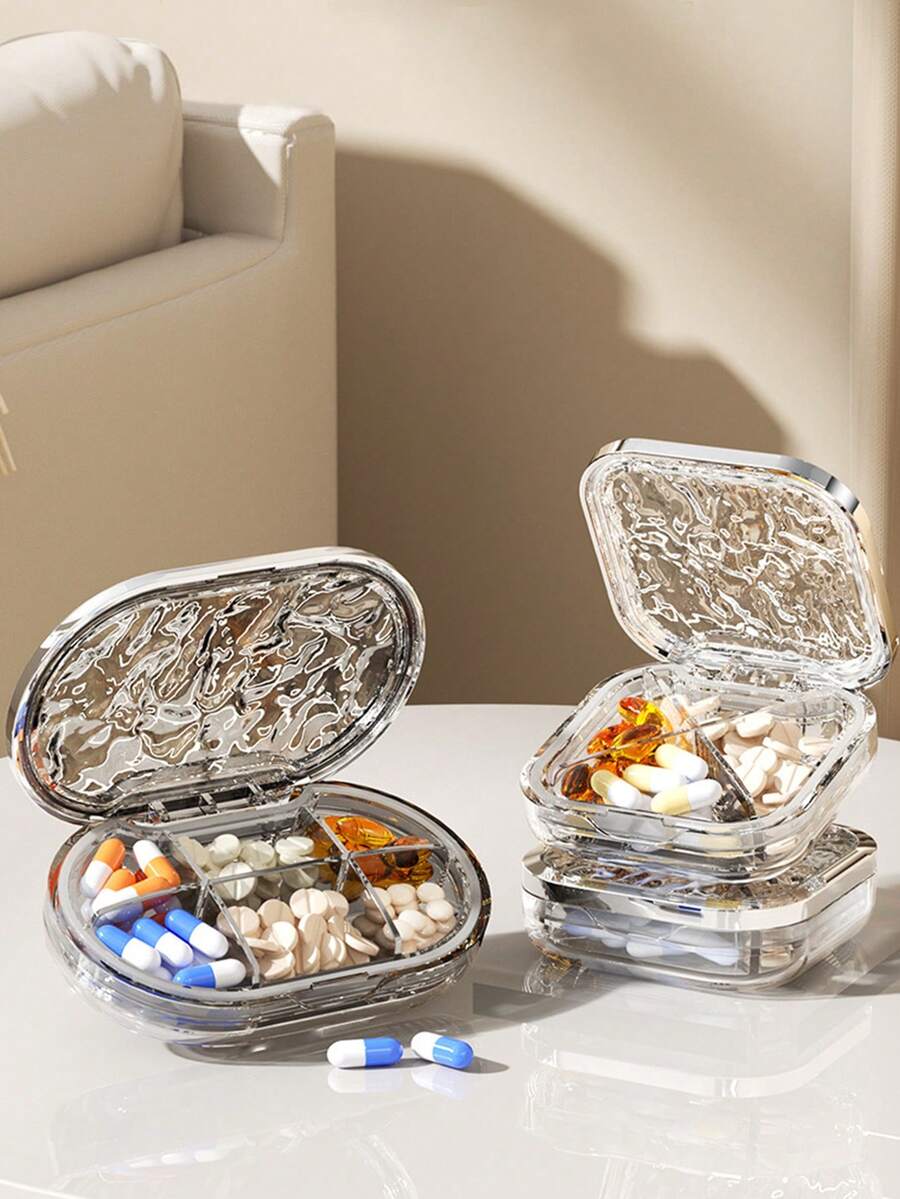 1pc Water Ripple Waterproof Medicine Box Portable Medicine Packaging ...