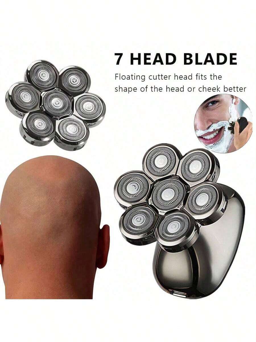 Men's Electric Shaver 7D Floating Head Rechargeable Shaving Nose Hair ...