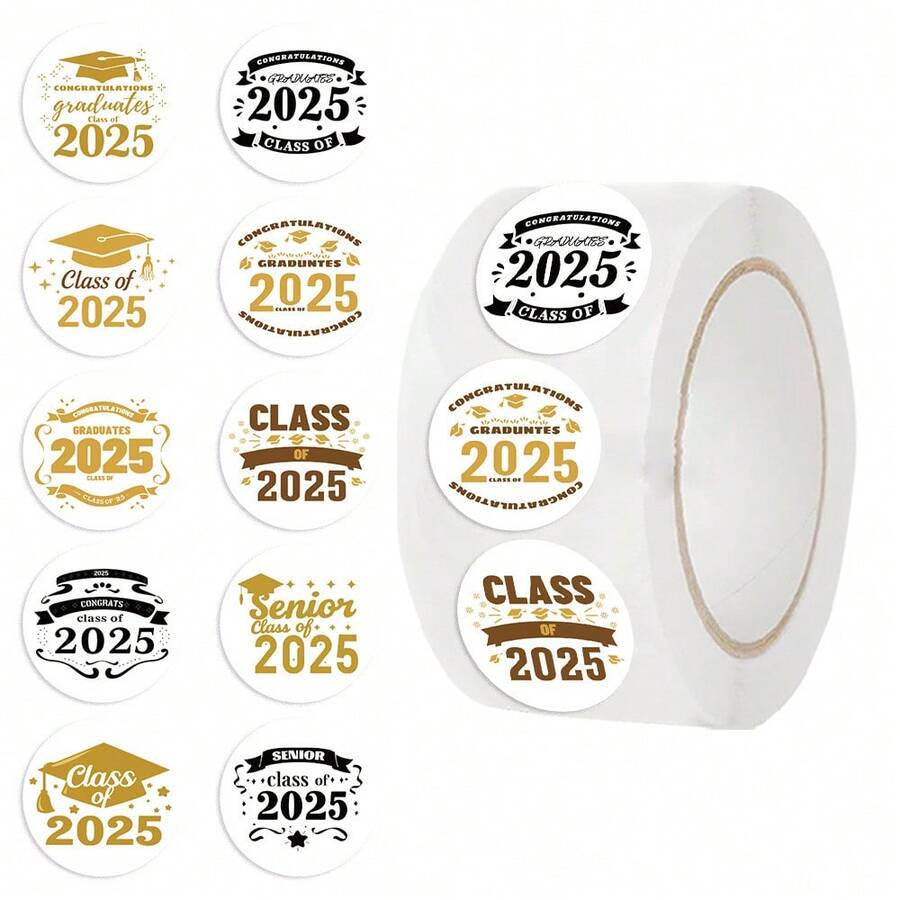 500Pcs Graduation Stickers Roll Graduation Party Aesthetic Stickers ...