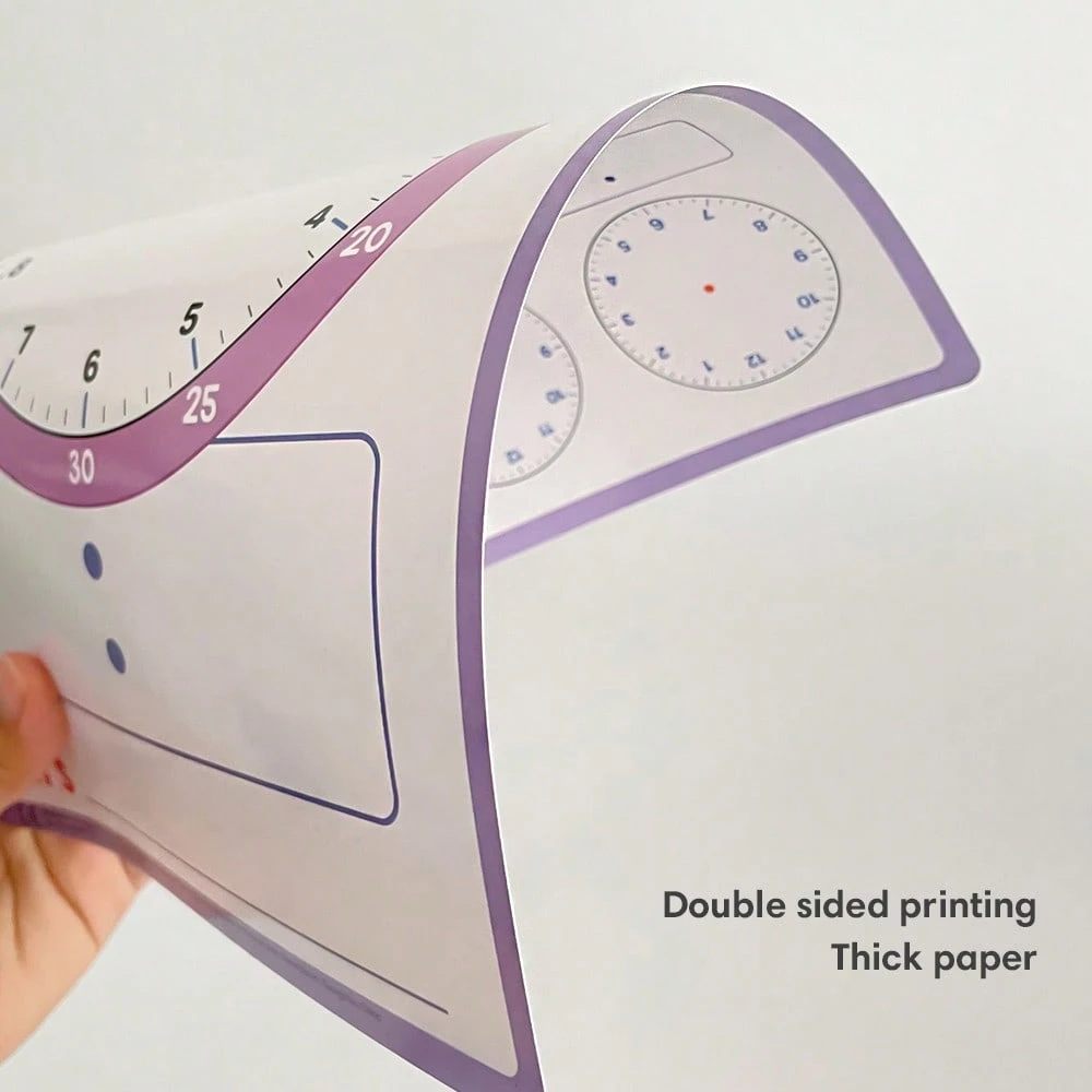 Lachilly 10 PCS Telling Time Teaching Clock Whiteboard - Dry Erase ...