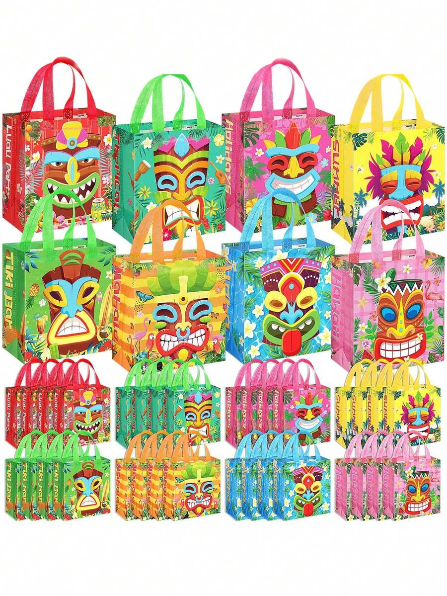 Hawaii Hawaii Hawaii Hawaii Gift Bags Large,Reusable Non-Woven Tiki ...