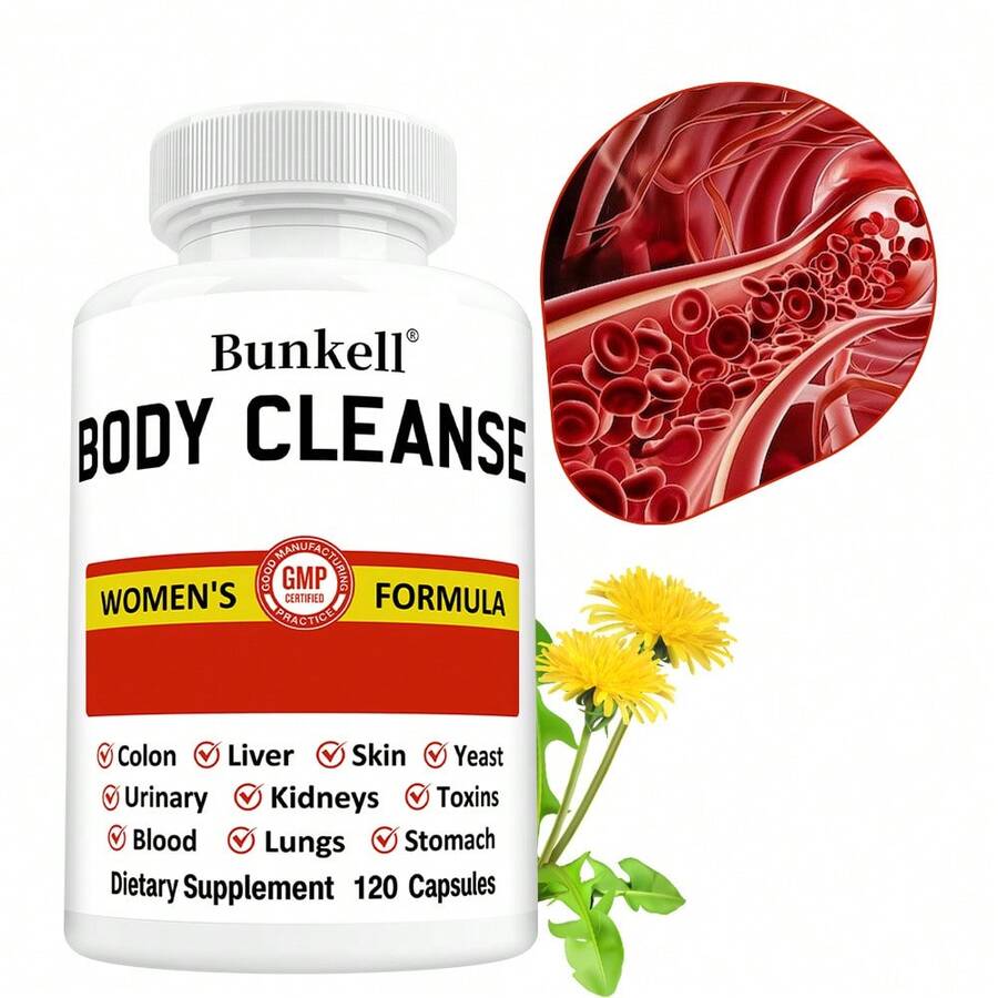 Women's Full Body Cleansing Supplement, 120 Capsules, With Ginseng ...