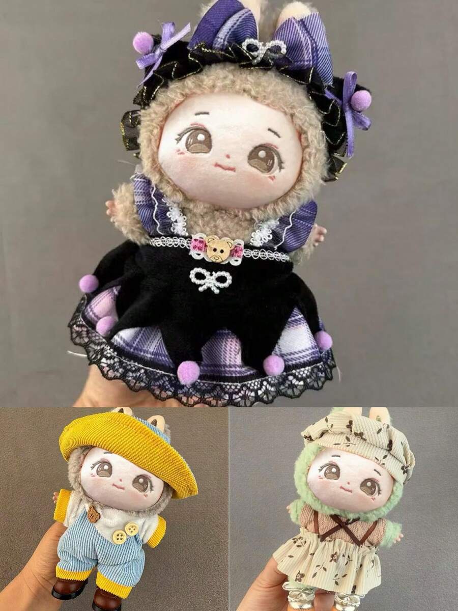 (Only Clothes) 17cm 1st/2nd Gen Labubu Doll Outfit Clothes, Cute ...