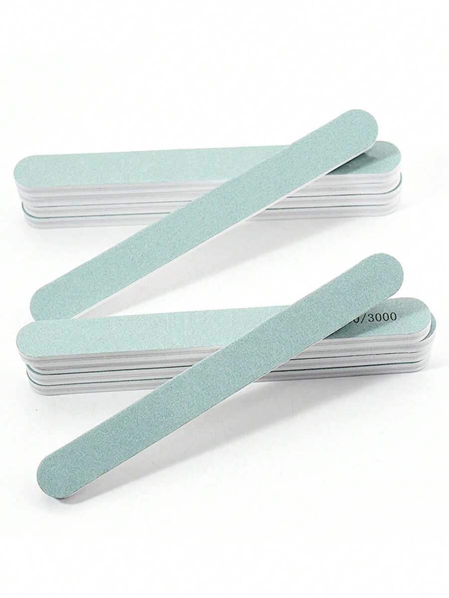 2pcs Straight Polishing Stick, High Elastic Green & White Sandpaper ...