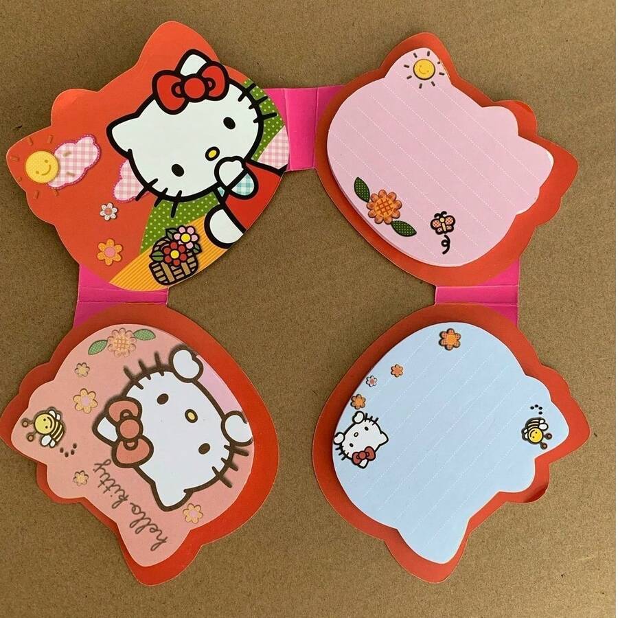 Sanrio Hello Kitty Notes Highly Attractive Level Cartoon Cute Notepad ...