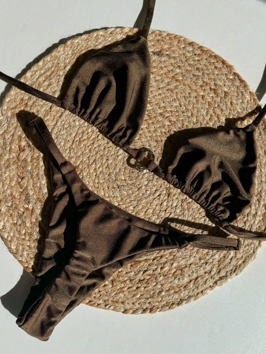 Organic Triangle Bikini With String And Adjuster - Summer 2025 Luxury ...