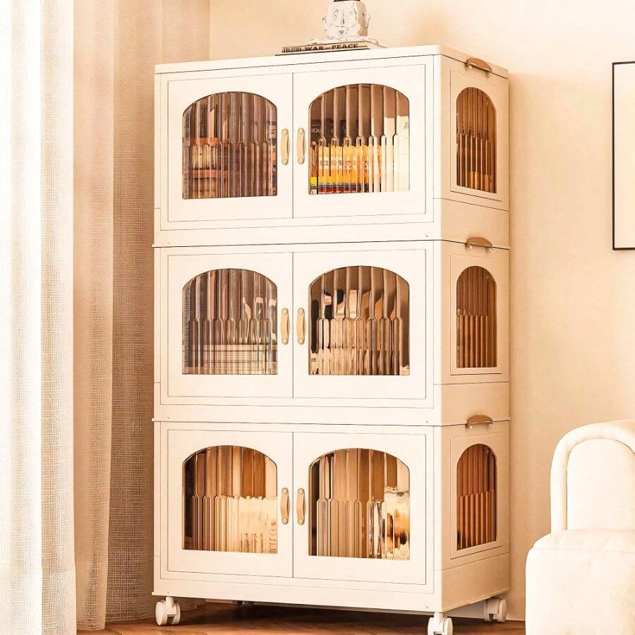 3 Pack 165QT Plastic Storage Bins With Lids Closet Organizers And ...