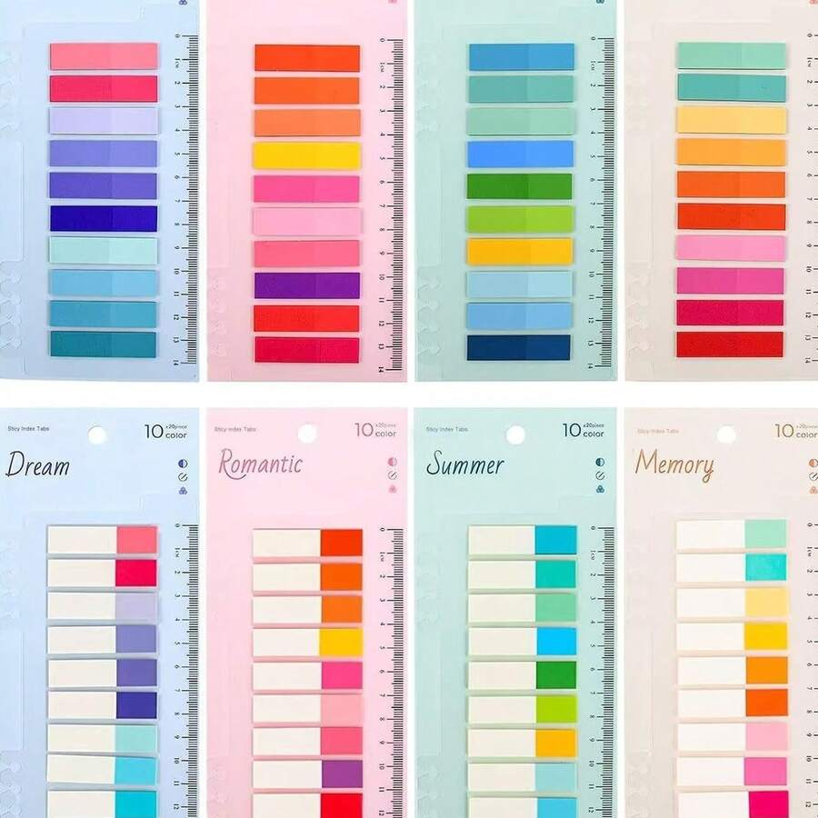 8pcs Waterproof Transparent PET Index Stickers Set, Morandi Color ...