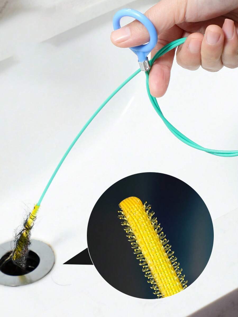 1pc Extra Long Stainless Steel Drain Dredge Hook, Nylon Coated - For ...