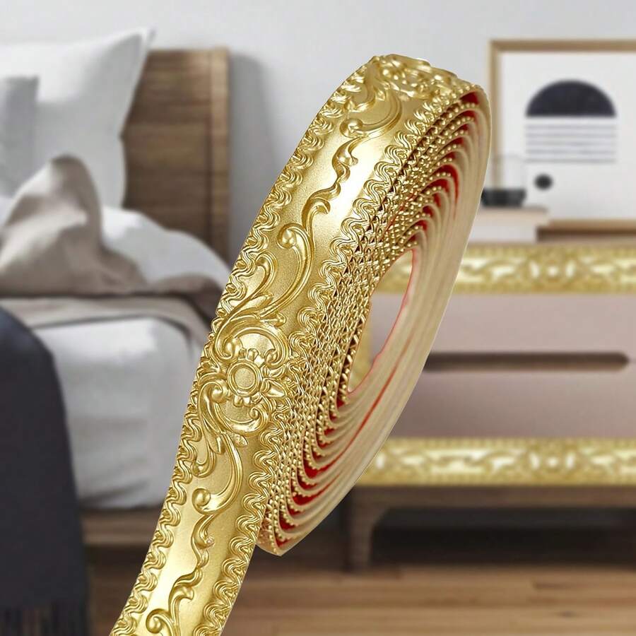 Local Delivery-Local Shipping-[Golden Molding Trim] 5m Long, 3.6cm Wide ...