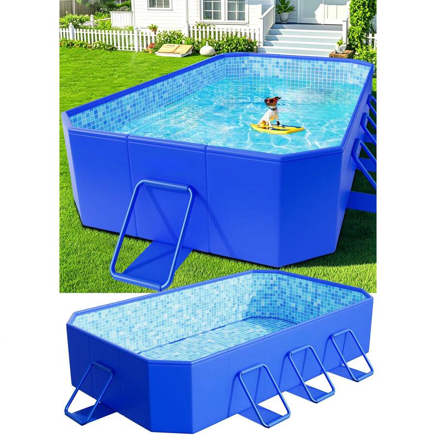 Foldable Pool, Large Non-Inflatable Swimming Pool For Kids,Adult ...