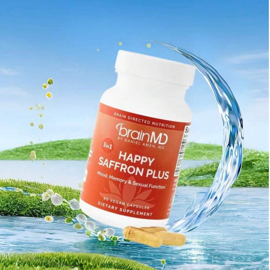 Happy Saffron Plus - 90 Capsules - With Saffron Flower Extract ...