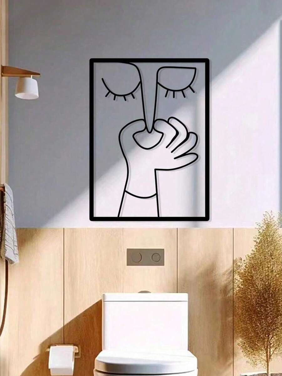 Boho Chic Metal Bathroom Sign - Humorous Minimalist Wall Art For ...