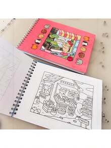 Coloring Book 50 Sheets With Acetate Sheet To Prevent Staining, Sheet ...