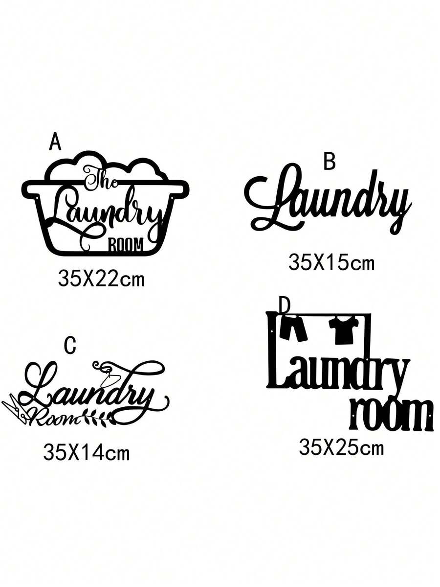 1pc Black Laundry Room Word Metal Wall Art Decor, Laundry Room ...