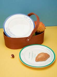 Joivida 1pc Minimalist French Style Ceramic Plate, 7.8 Inch, Embossed ...