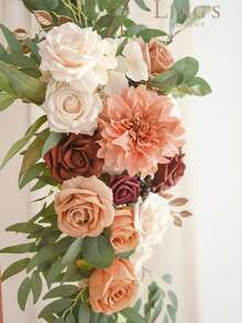 Spring Deluxe Artificial Wedding Arch Flowers With Drapes Kit-Pack Of 5 ...