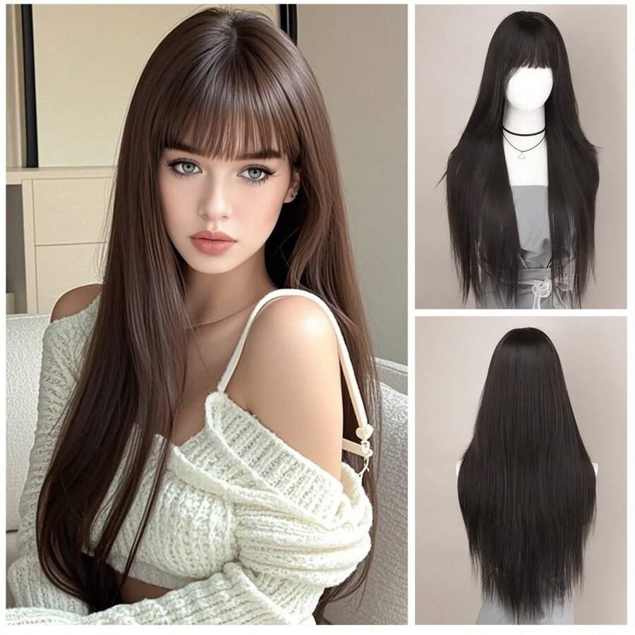 Transform Instantly! Luxurious Long Black Wig - 32 Inches Of Pure Style | SHEIN South Africa