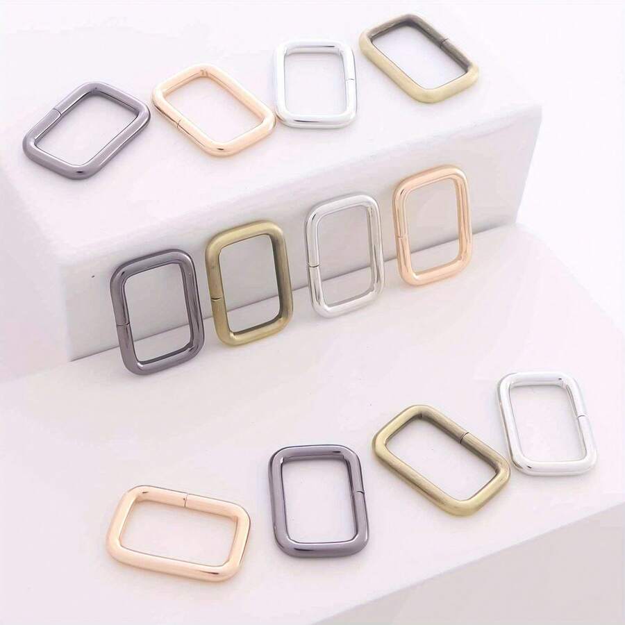 5pcs Metal Rectangle Ring Buckles Square Strap Webbing Belt Rings For ...