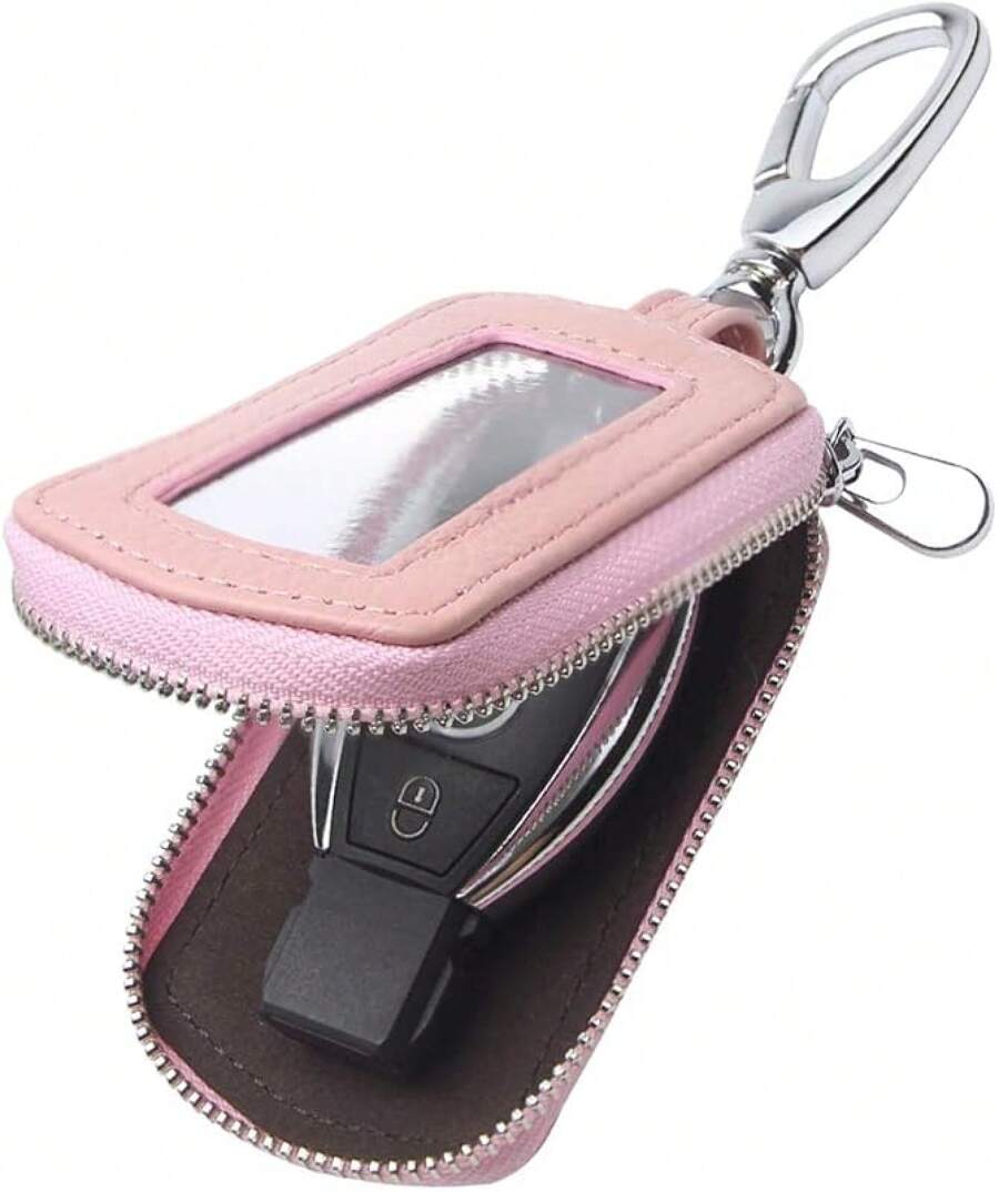 Universal Premium Car Key Fob Case Genuine Leather Car Smart Key Fob ...