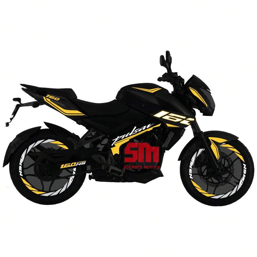 Kit Stickers Pulsar NS 160, Kit Stickers reflejante para tapas y Rines ...