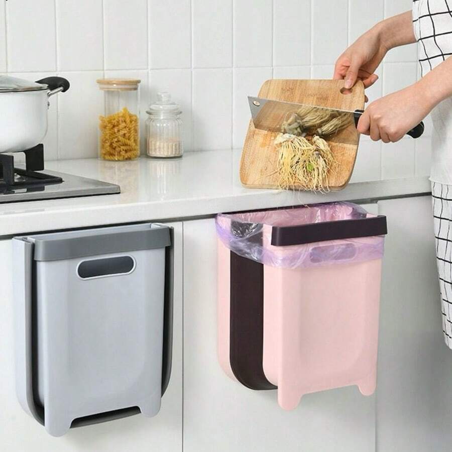 FOLDABLE WASTES BIN KITCHEN HANGING ON A CUPBOARD 9L BIO FOLDABLE ...