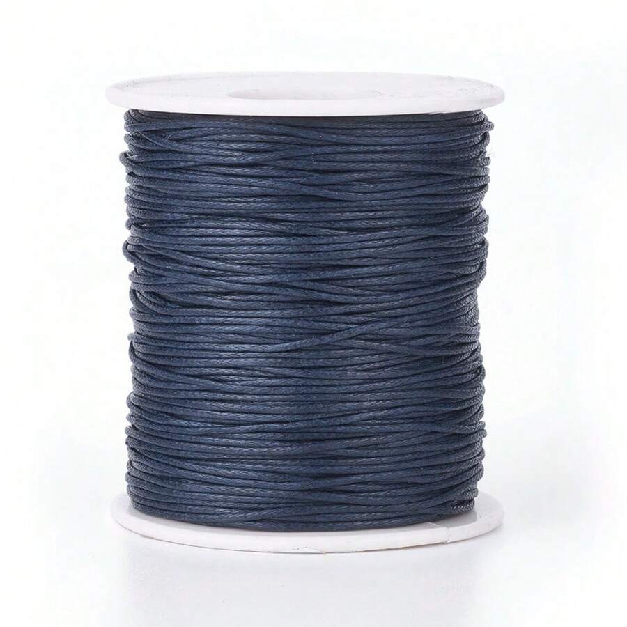 Waxed Cotton Thread Cords Prussian Blue 1mm About 100yards/Roll(300 ...