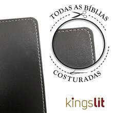 Biblia Sagrada Letra Grande - Botão E Caneta - Preta - Com Harpa ...