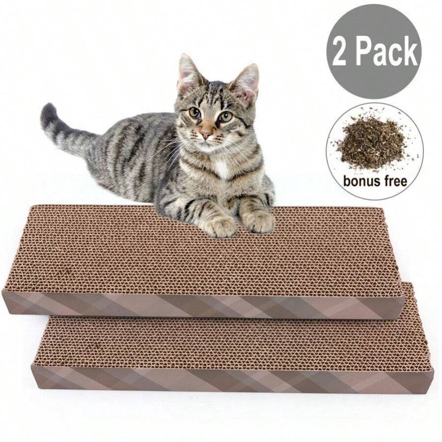 2x Cat Scratch Cardboard Catnip Scratching Pad Scratcher Lounge Sofa Bed Post | SHEIN USA