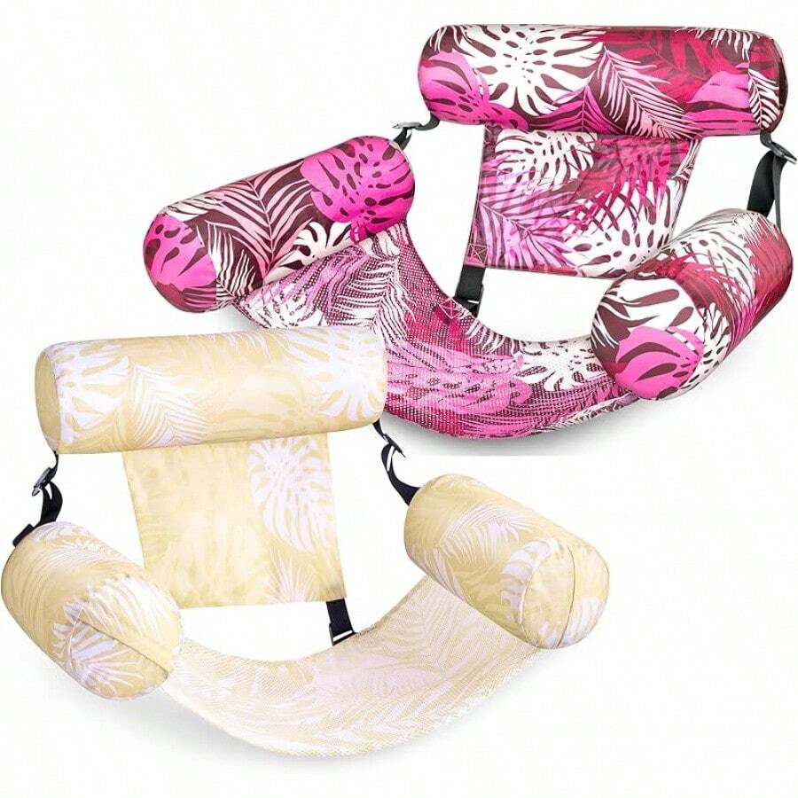 SLOOSH Inflatable Pool Floats Adult,2 Packs Floating Lounge Chairs,Blow ...